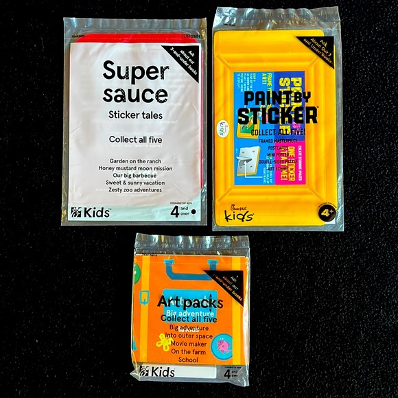 Chick-fil-A | Toys | Set Of 3 Chickfila Sticker Art Books Kids Meal Toy New | Poshmark